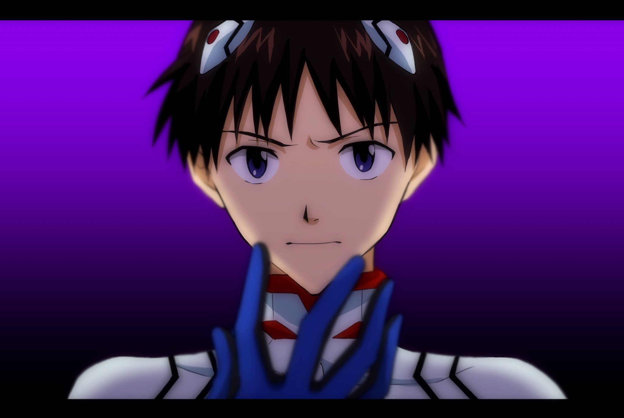 Safebooru - 1boy blue eyes blue gloves brown hair closed mouth ...