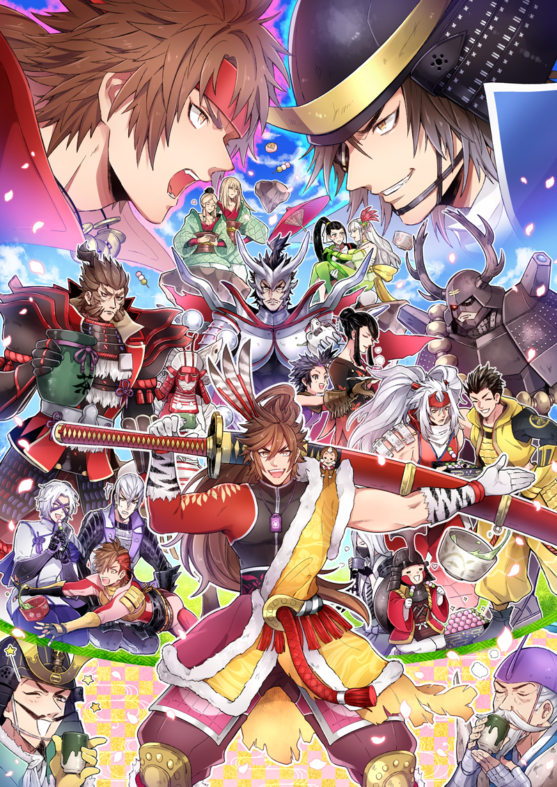 Safebooru - 3girls 6+boys = = ^ ^ akechi mitsuhide (sengoku basara ...