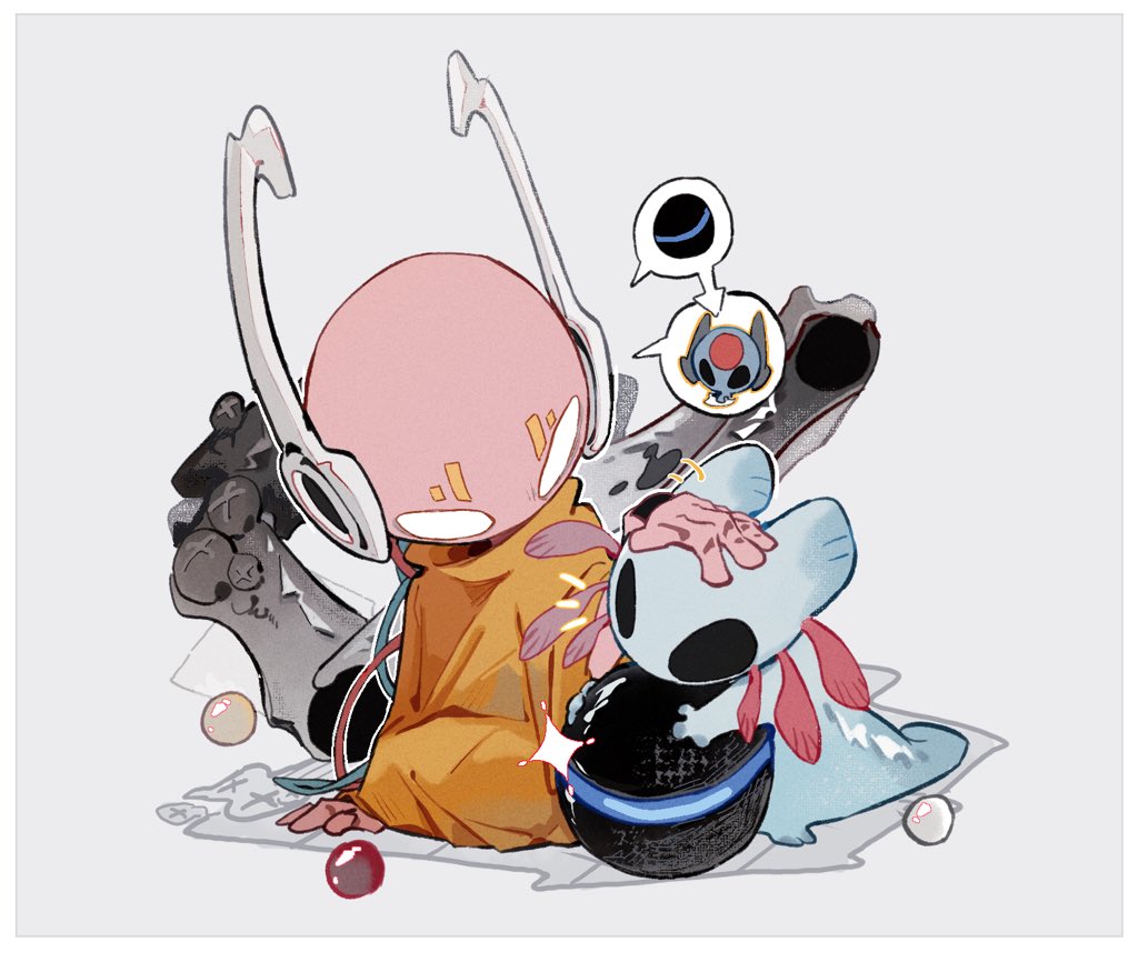 Safebooru - 15355451wer 1boy 1girl androgynous black eyes blue skin ...