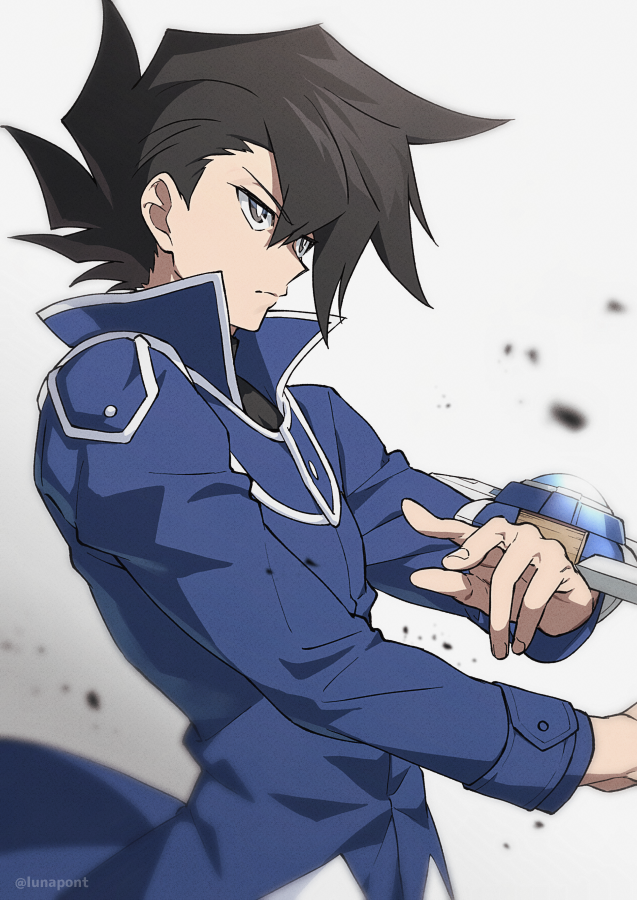Safebooru - 1boy black eyes black hair blue jacket closed mouth duel academy uniform (yu-gi-oh ...