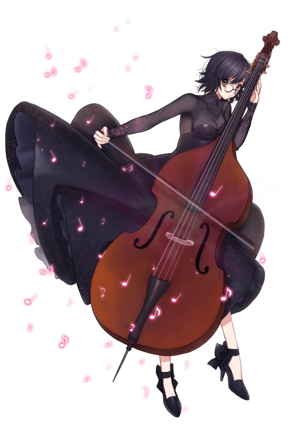 Safebooru - 1girl alternate costume black dress black footwear black ...