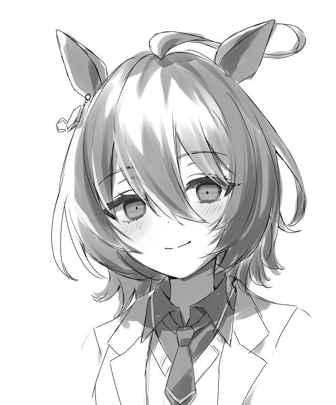 Safebooru - 1girl agnes tachyon (umamusume) ahoge animal ears blush closed mouth collared shirt ...