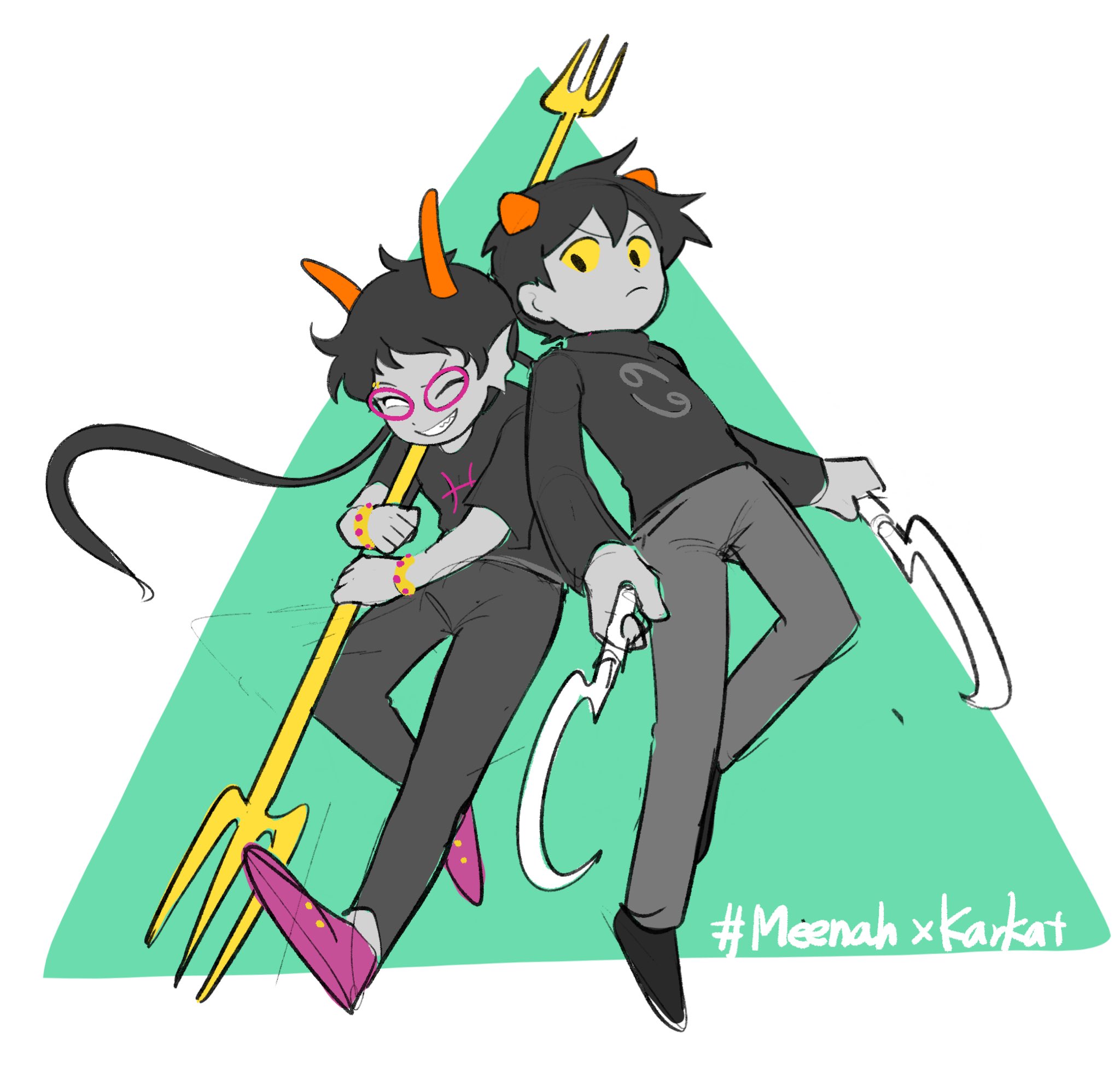 Safebooru - black hair black shirt black sweater bracelet colored skin ...