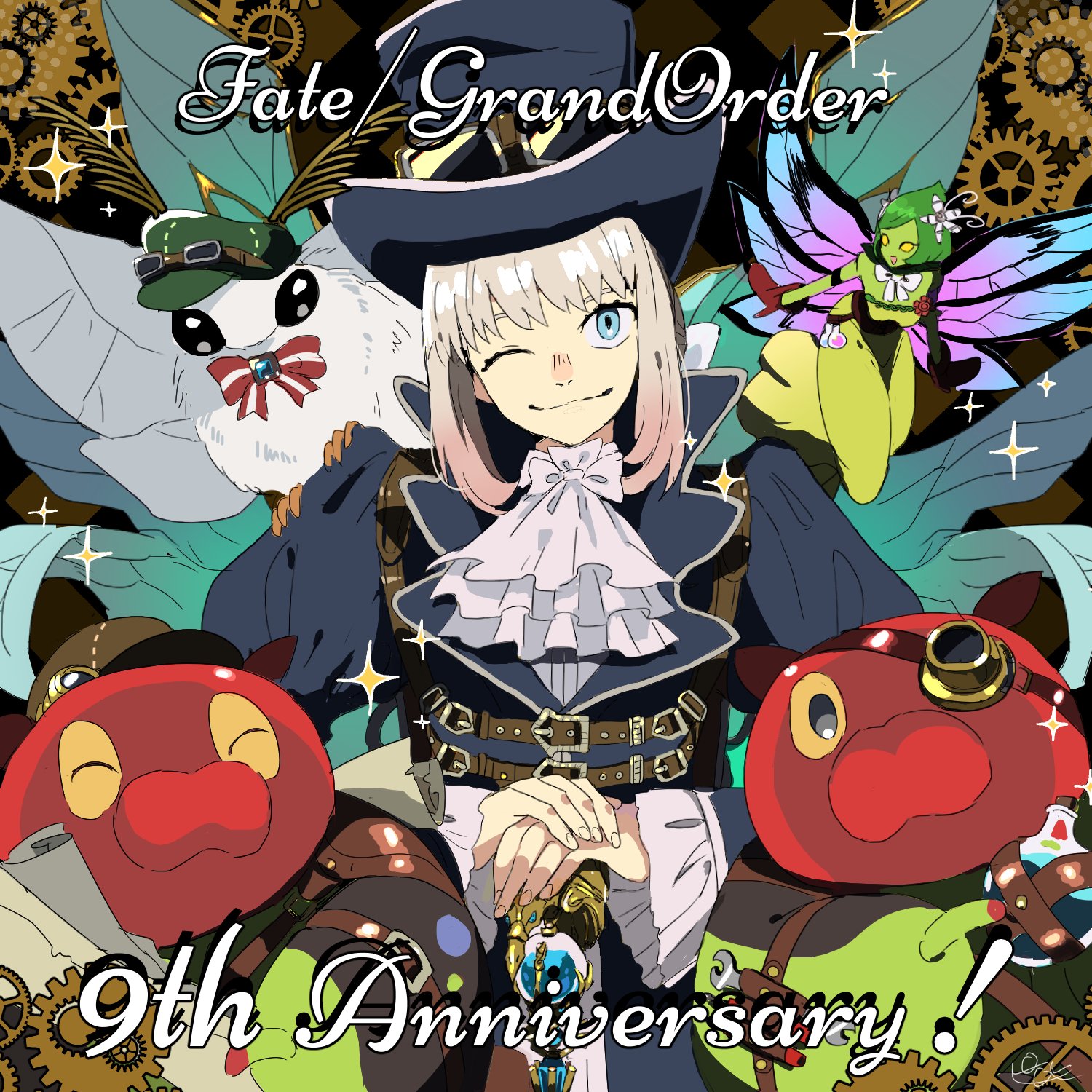 Safebooru - 1boy anniversary black hat blanca (fate) blue eyes closed ...