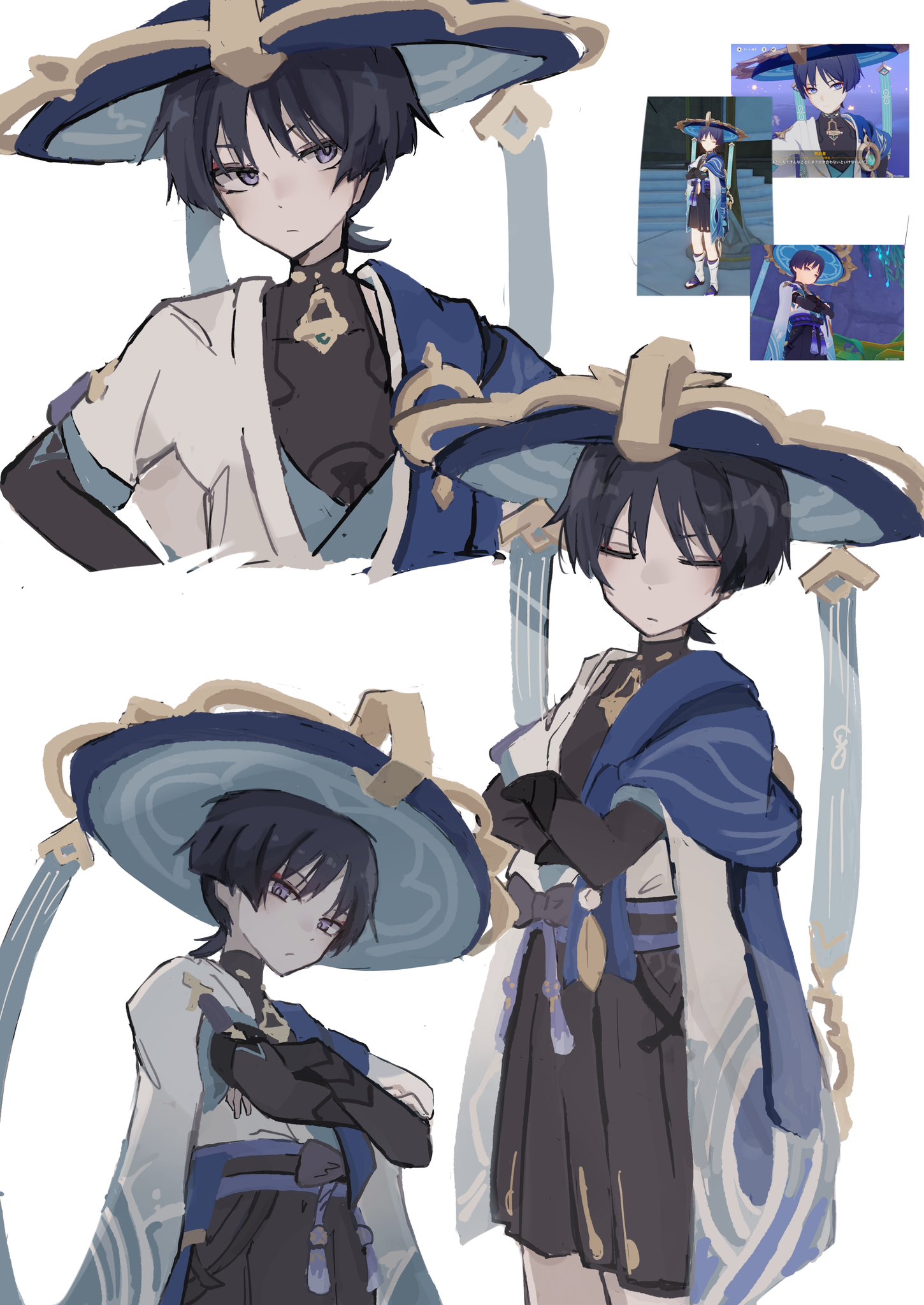 Safebooru - 1boy 6760yama armor belt black belt black bodysuit black bow black hair black shorts ...