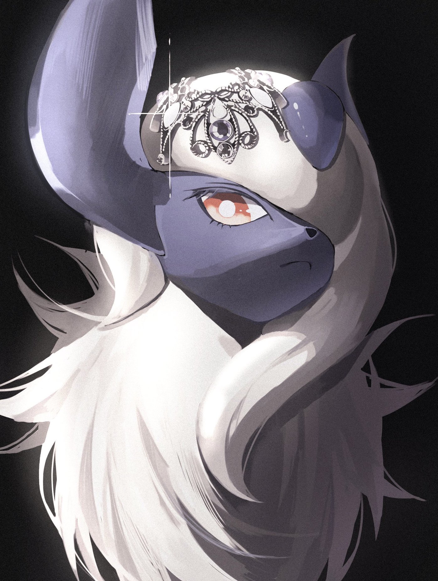 Safebooru - absol animal nose body fur bright pupils close-up eyelashes ...