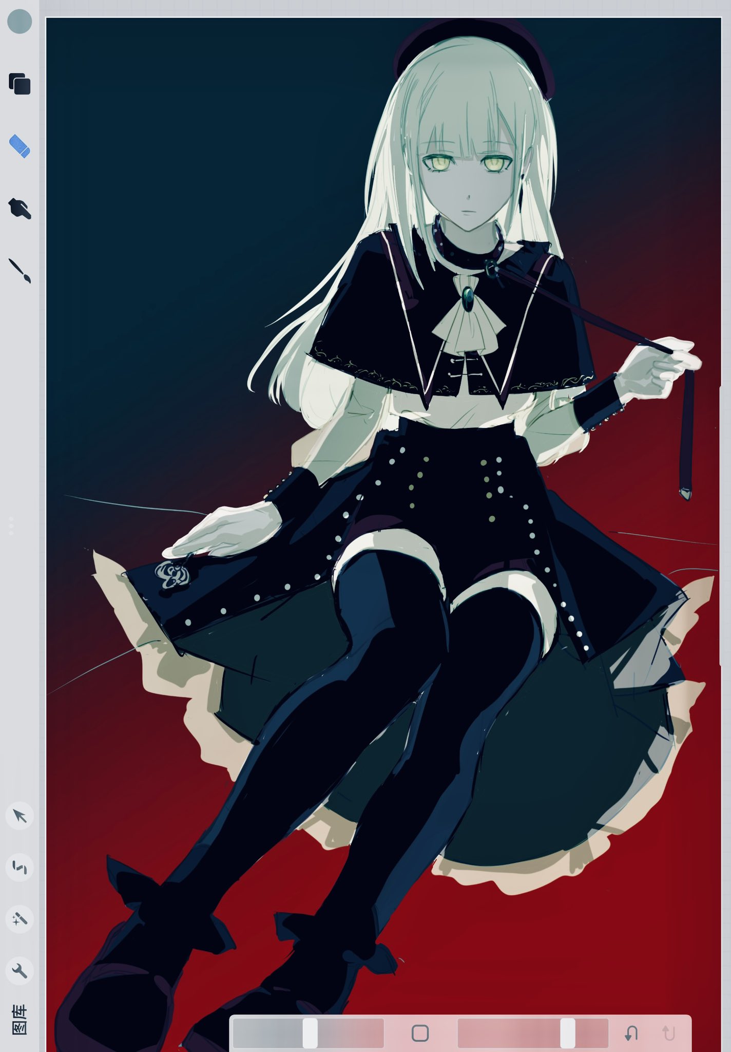 Safebooru - 1girl art program in frame ascot bang dream! bang dream! it's mygo!!!!! black collar ...