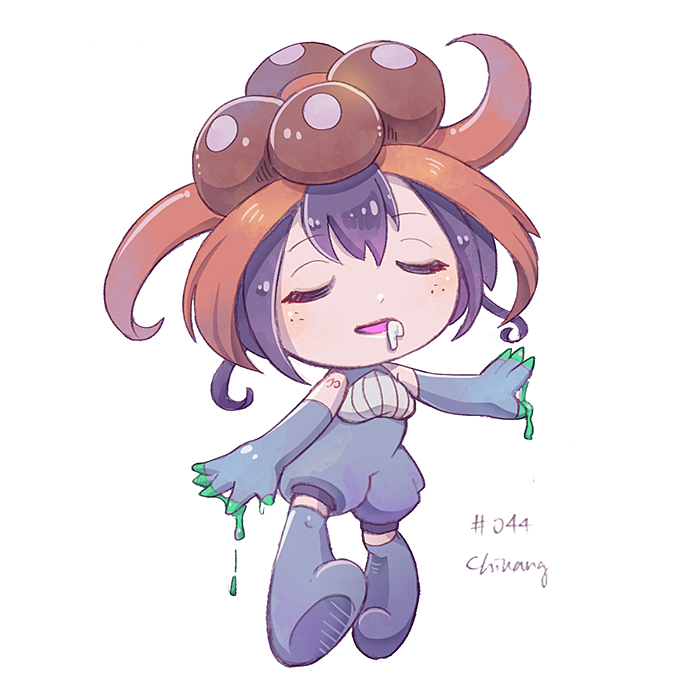 Safebooru - 1girl blue footwear blue gloves chiuanzhang closed eyes ...