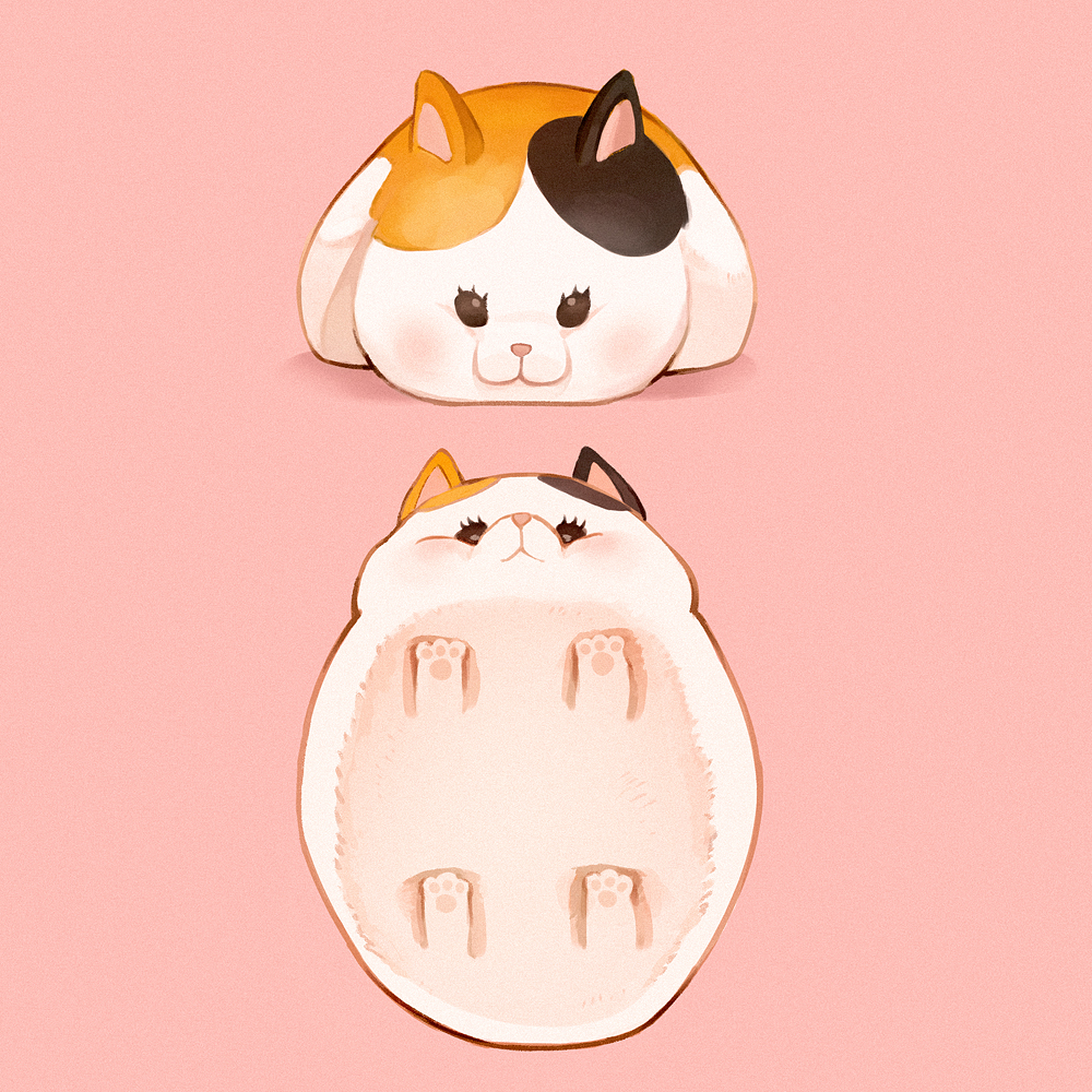 Safebooru - animal focus black eyes calico cat fat cat (ff14) final ...