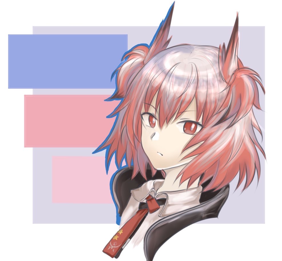 Safebooru - 1girl arknights border bright pupils closed mouth collared ...