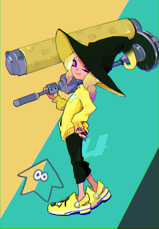 Safebooru - 1girl black hat black pants blonde hair closed mouth ...