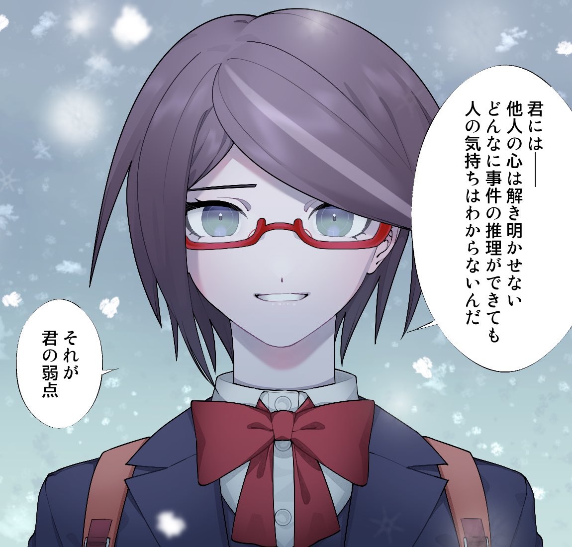 Safebooru - 1girl backpack bag black jacket bow bowtie brown bag brown eyes collared shirt ...