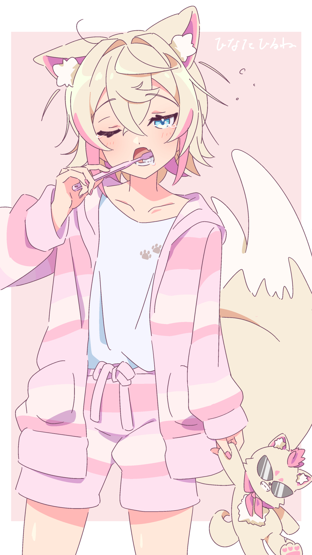 Safebooru - 1girl alternate costume animal ears artist name blonde hair blue eyes border ...