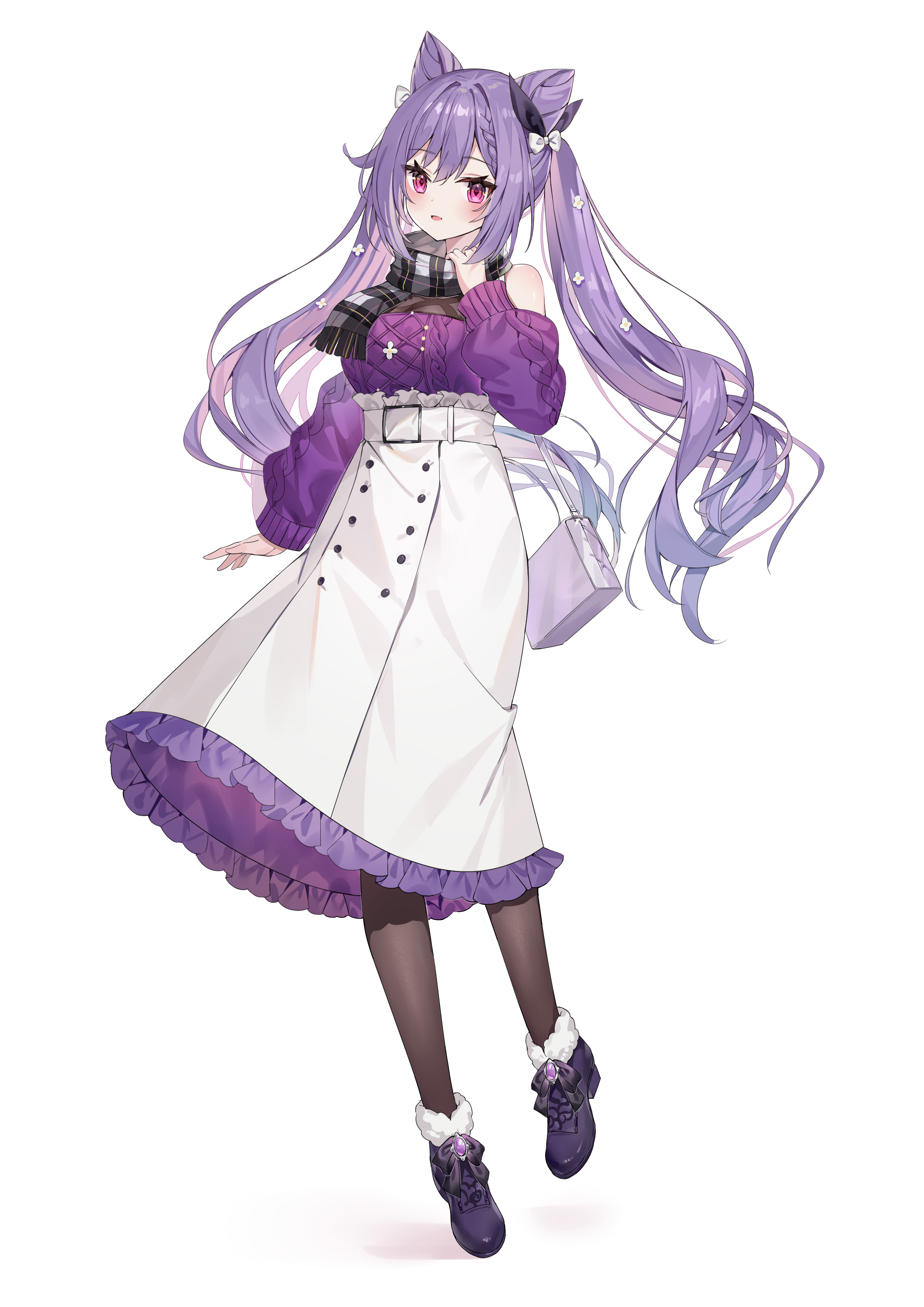 Safebooru - 1girl absurdres bag bare shoulders belt blush boots bow ...