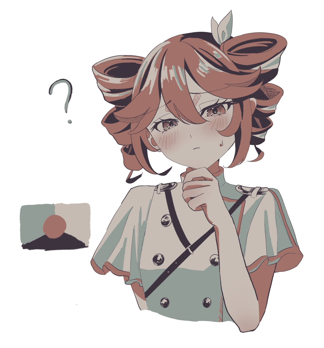 Safebooru - 1girl ? color guide drill hair grey jacket hair ribbon ...