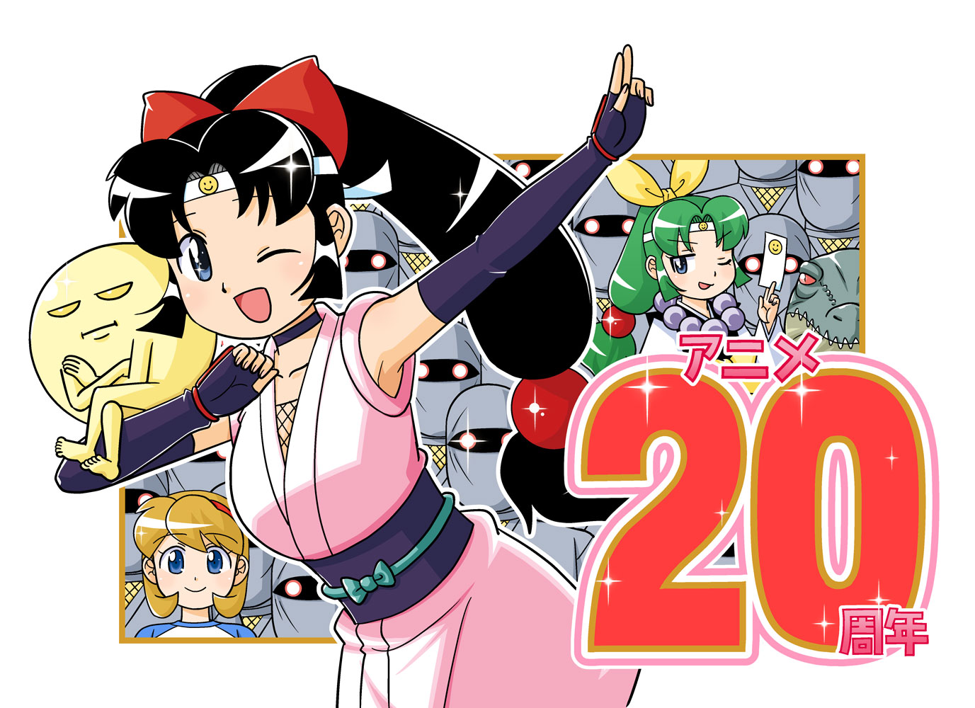 Safebooru - 3girls blonde hair breasts dengeki daioh green hair ...