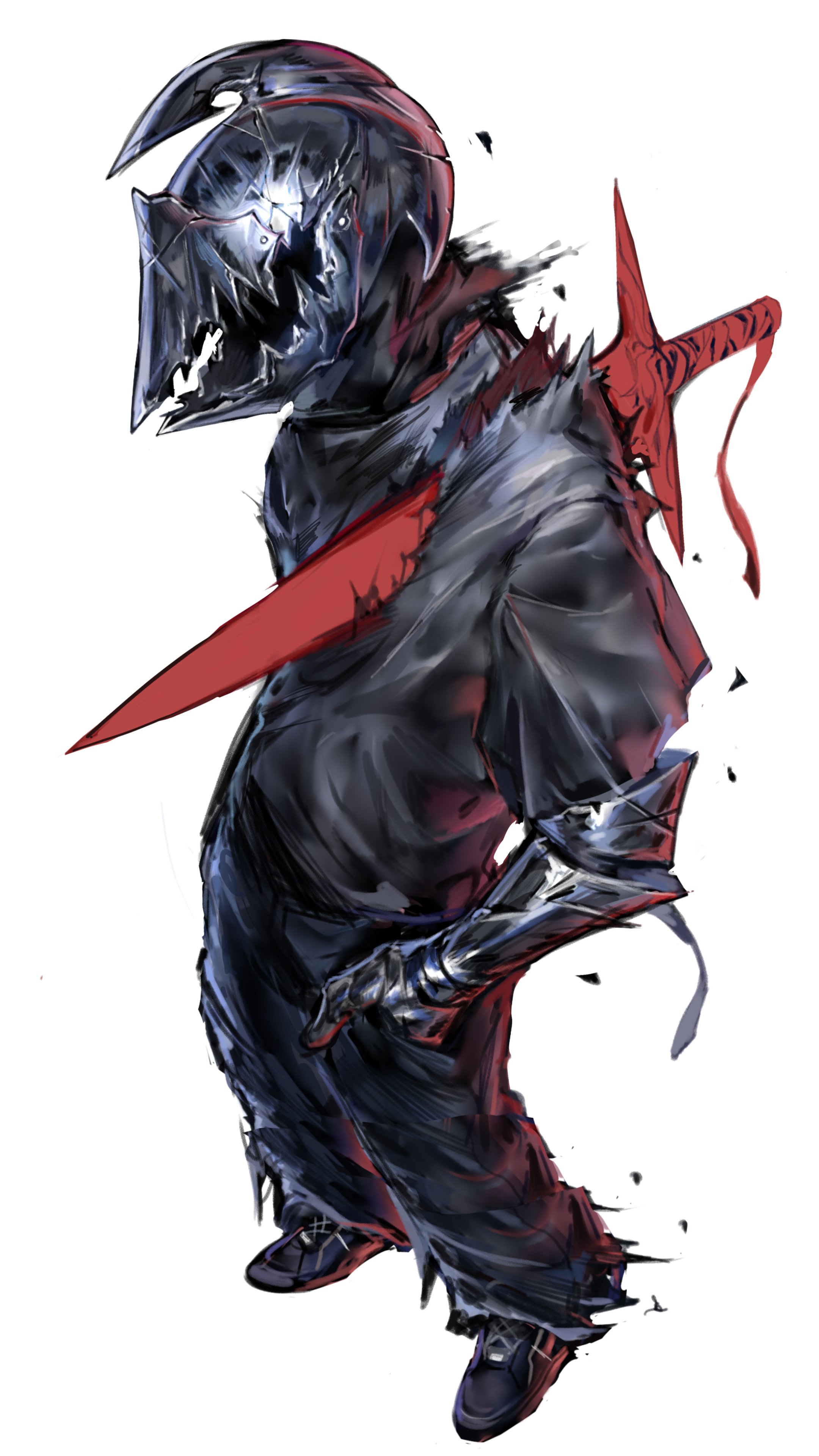 Safebooru - 1other absurdres anachronism armor black footwear black ...