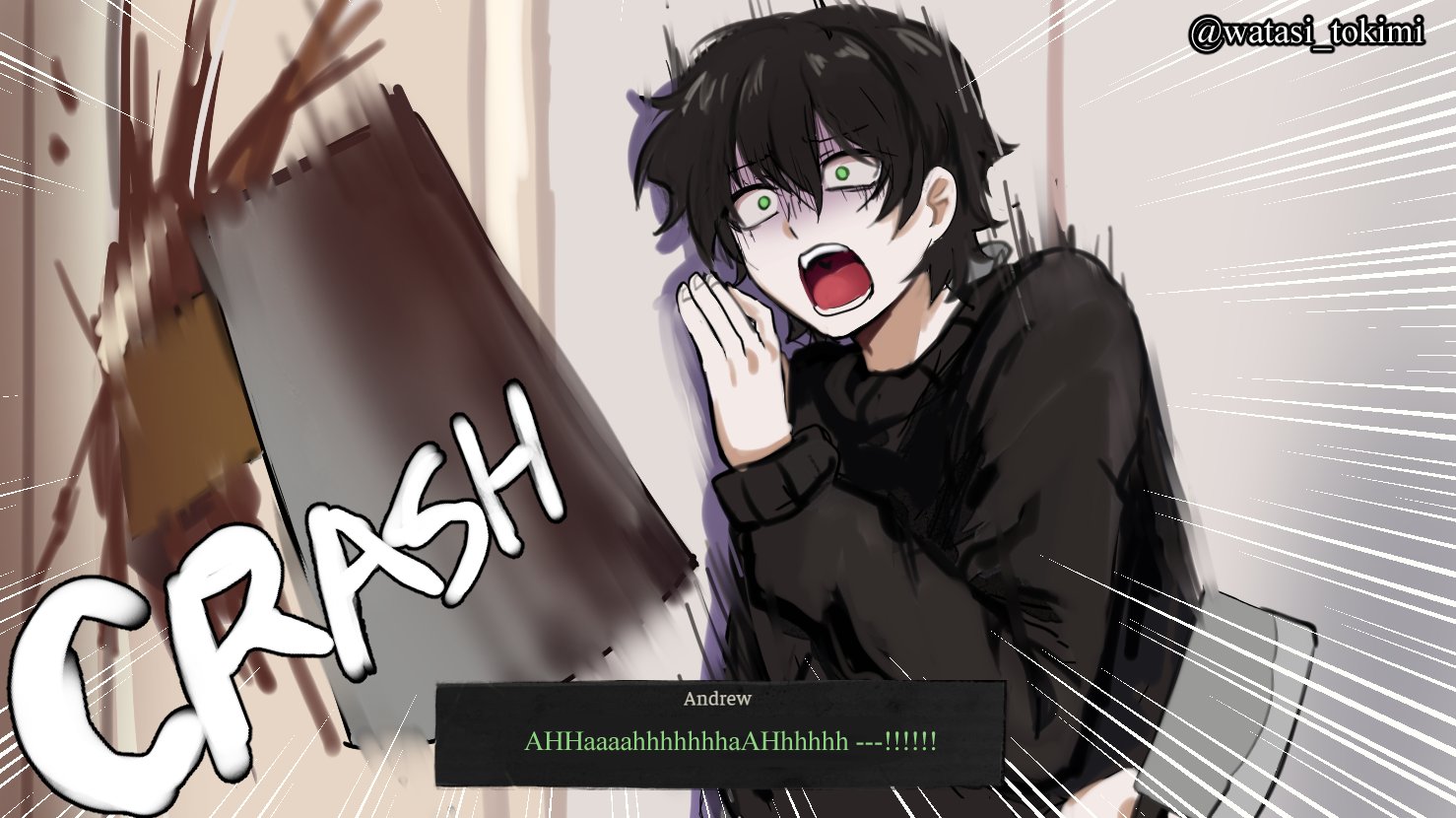 Safebooru - andrew graves axe black hair black sweater cleaver ...