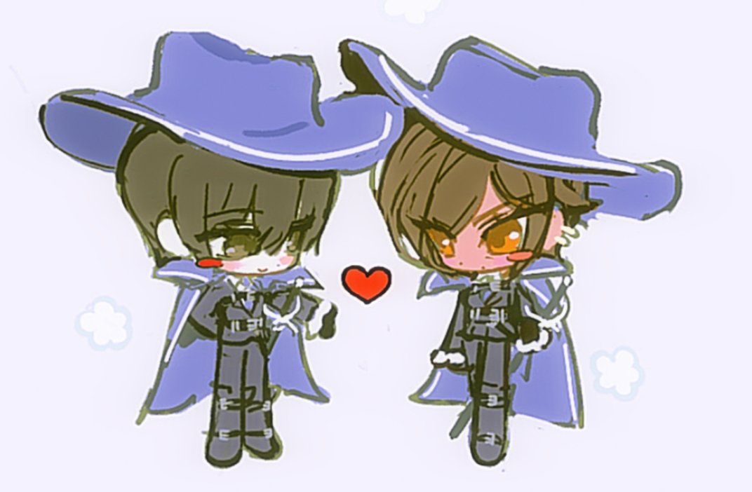 Safebooru - 1boy 1girl black eyes black footwear black hair black jacket black pants blue cape ...