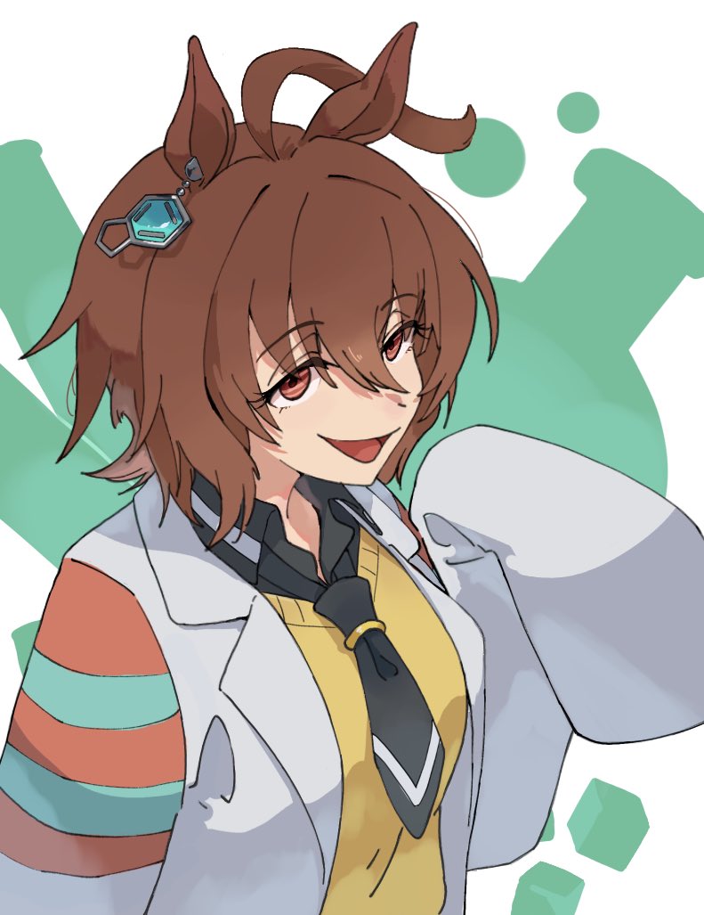 Safebooru - 1girl agnes tachyon (umamusume) ahoge animal ears black necktie black shirt brown ...