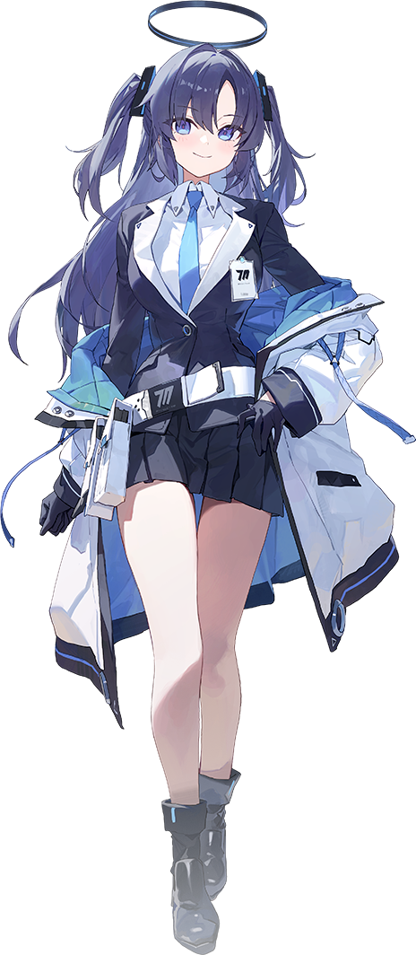 Safebooru 1girl Black Jacket Black Skirt Blue Archive Blue Necktie 3371
