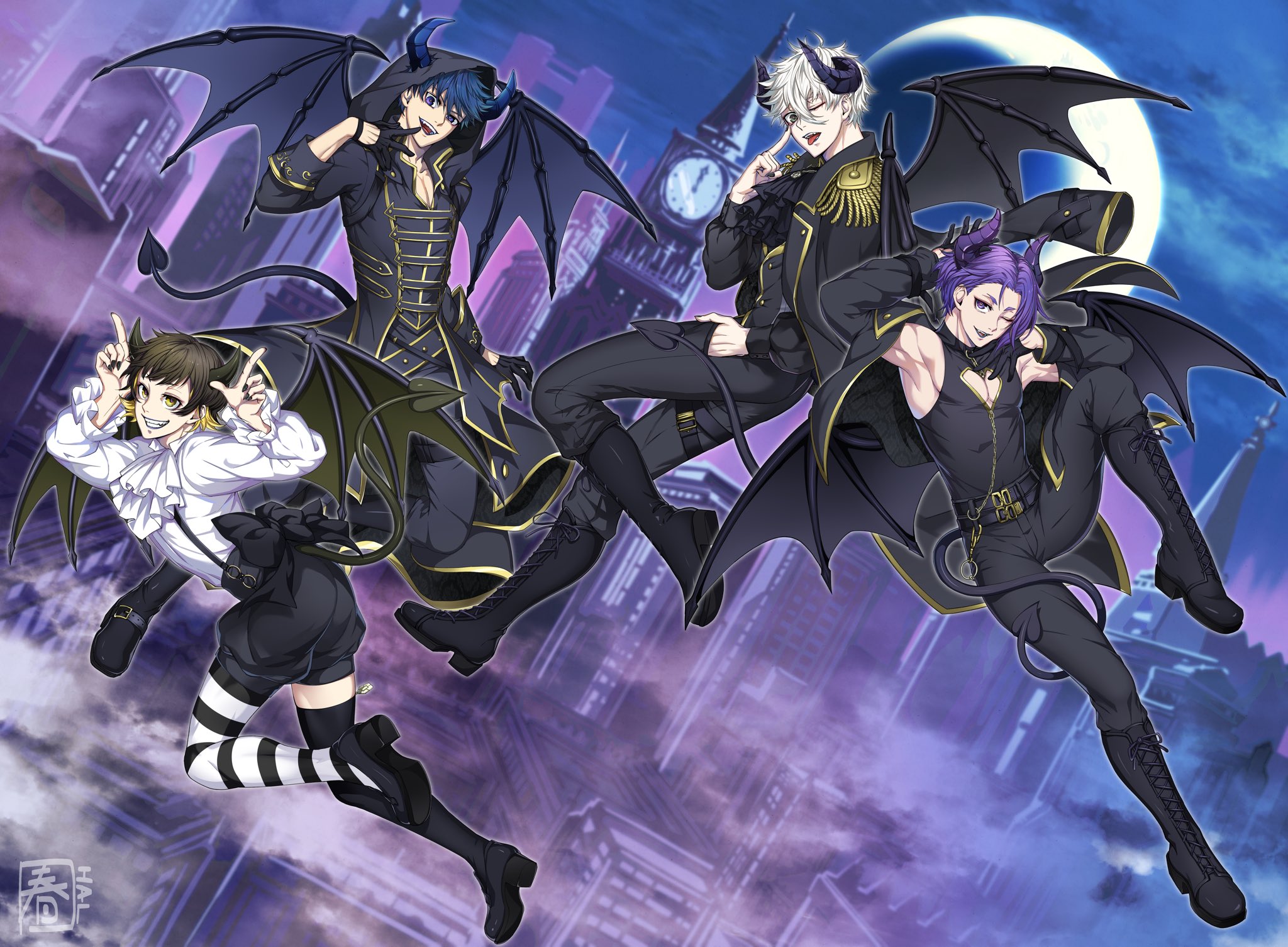 Safebooru - 4boys arm behind head armpits ascot asymmetrical legwear bachira meguru back bow ...