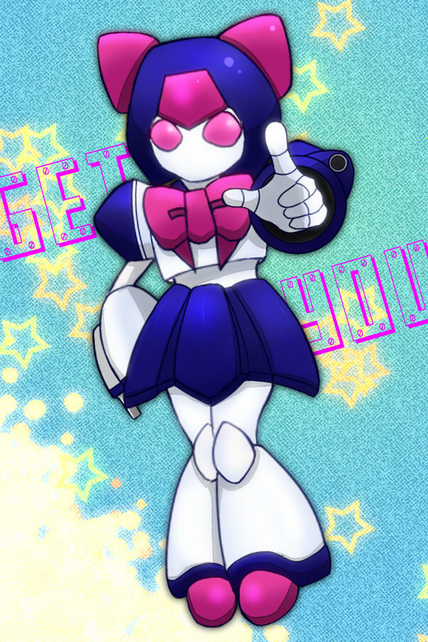 Safebooru - 1girl android arm mounted weapon brass (medarot) helmet ...