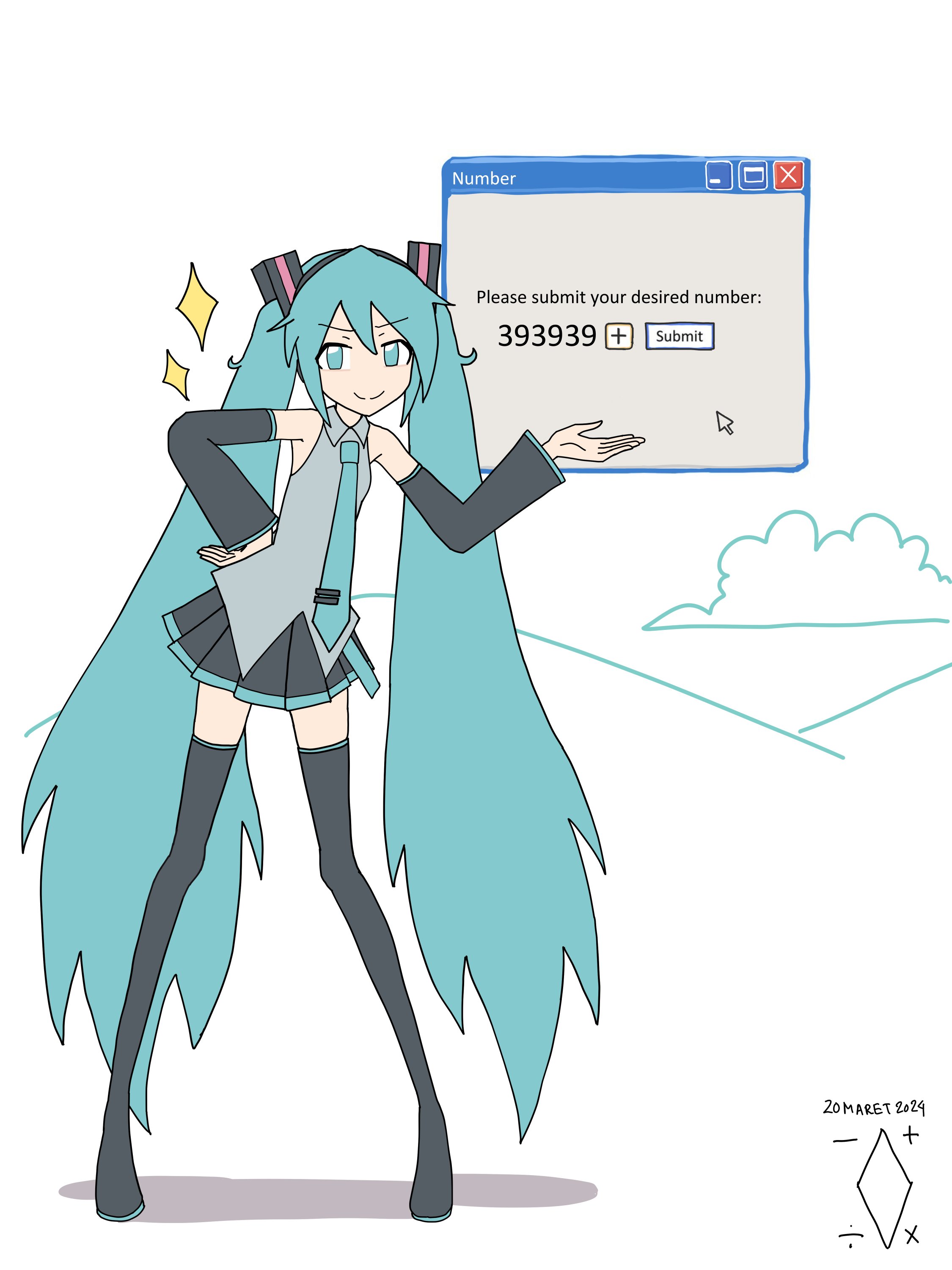 Safebooru - 1girl 39 absurdres aqua eyes aqua hair aqua necktie artist logo bare shoulders black ...