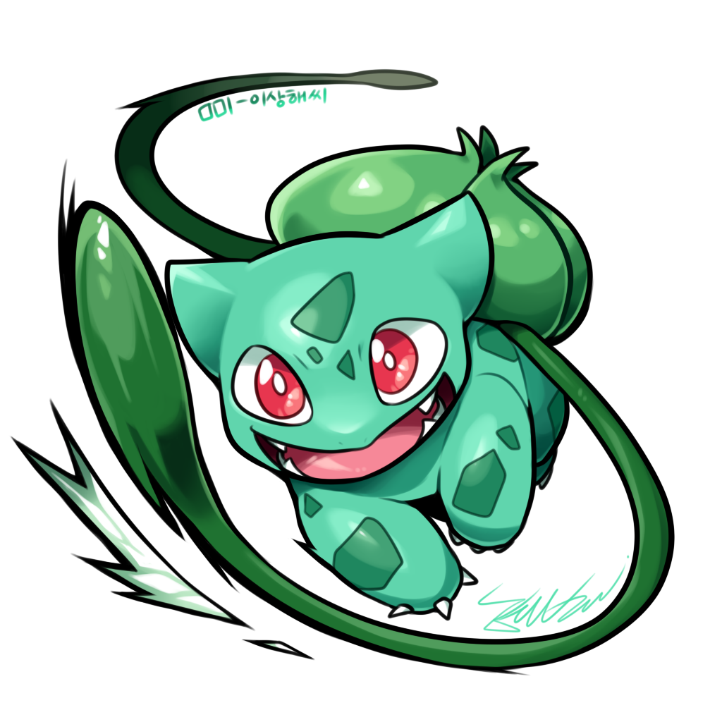 Safebooru - bright pupils bulbasaur character name claws fangs full ...