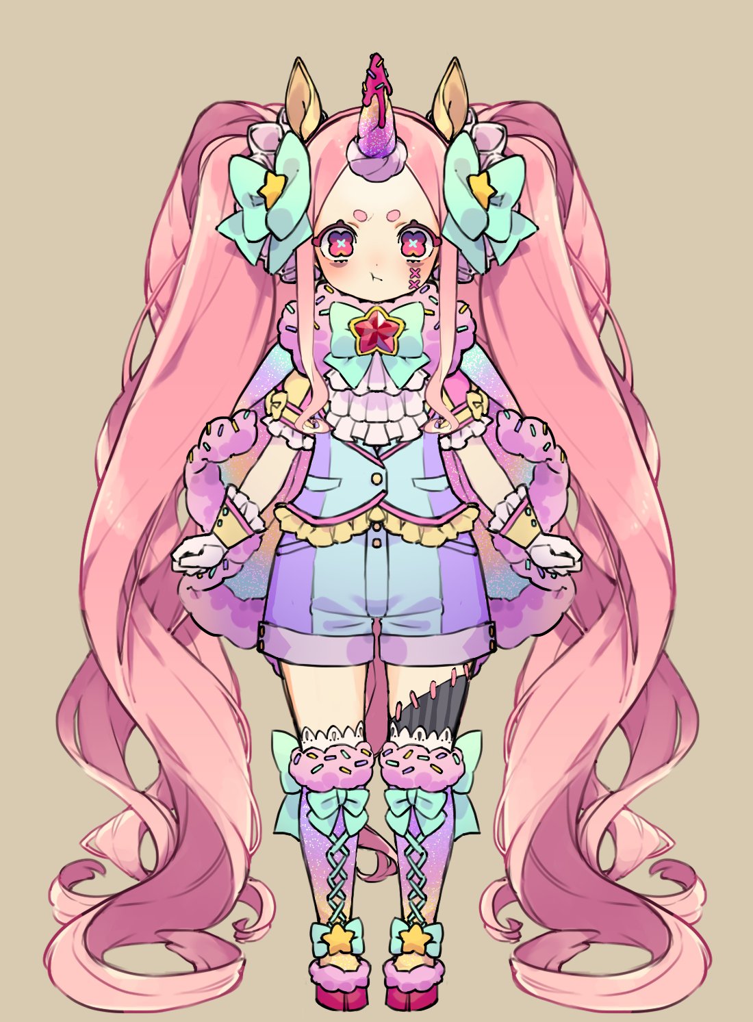 Safebooru - 1girl :i a-pose absurdly long hair akubimtcat animal ear ...