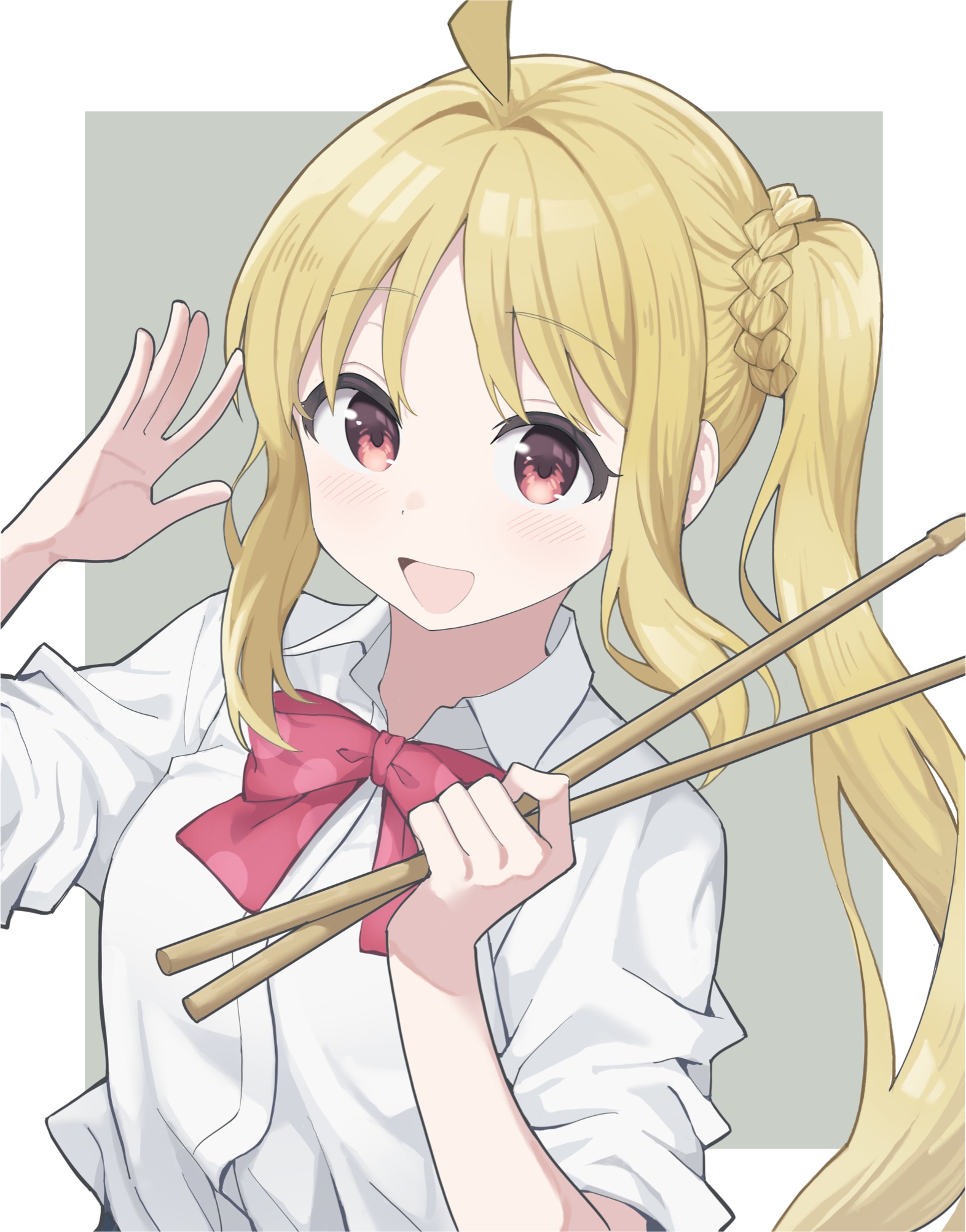 Safebooru - 1girl ahoge blonde hair blush bocchi the rock! bow hair ornament highres ijichi ...