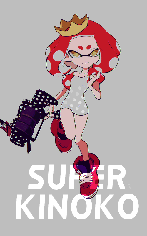 Safebooru - .52 gal (splatoon) 1girl cross-shaped pupils crown grey ...
