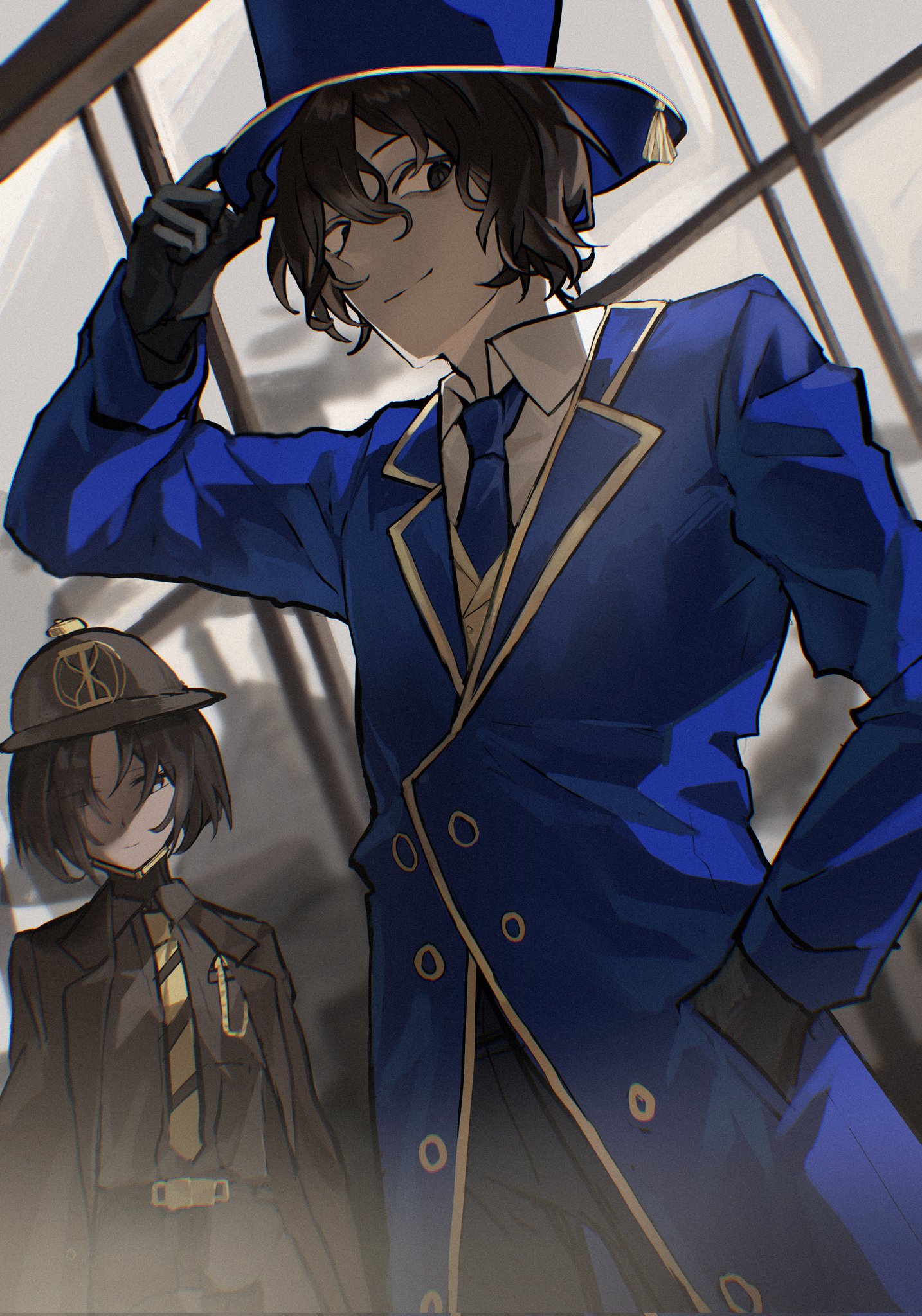 Safebooru - 1boy 1girl belt black gloves black hair black pants black ...