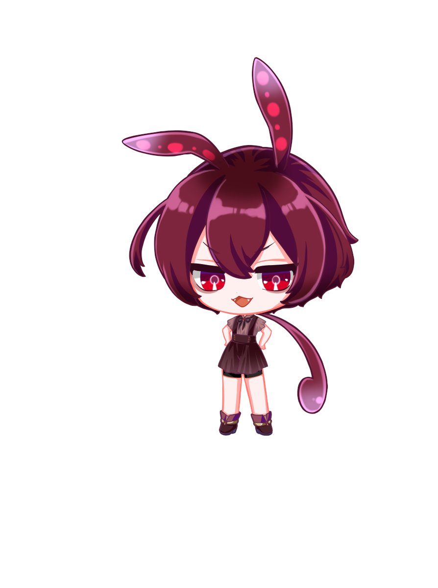 Safebooru - 1girl :3 ankomon artist request bags under eyes bike shorts ...