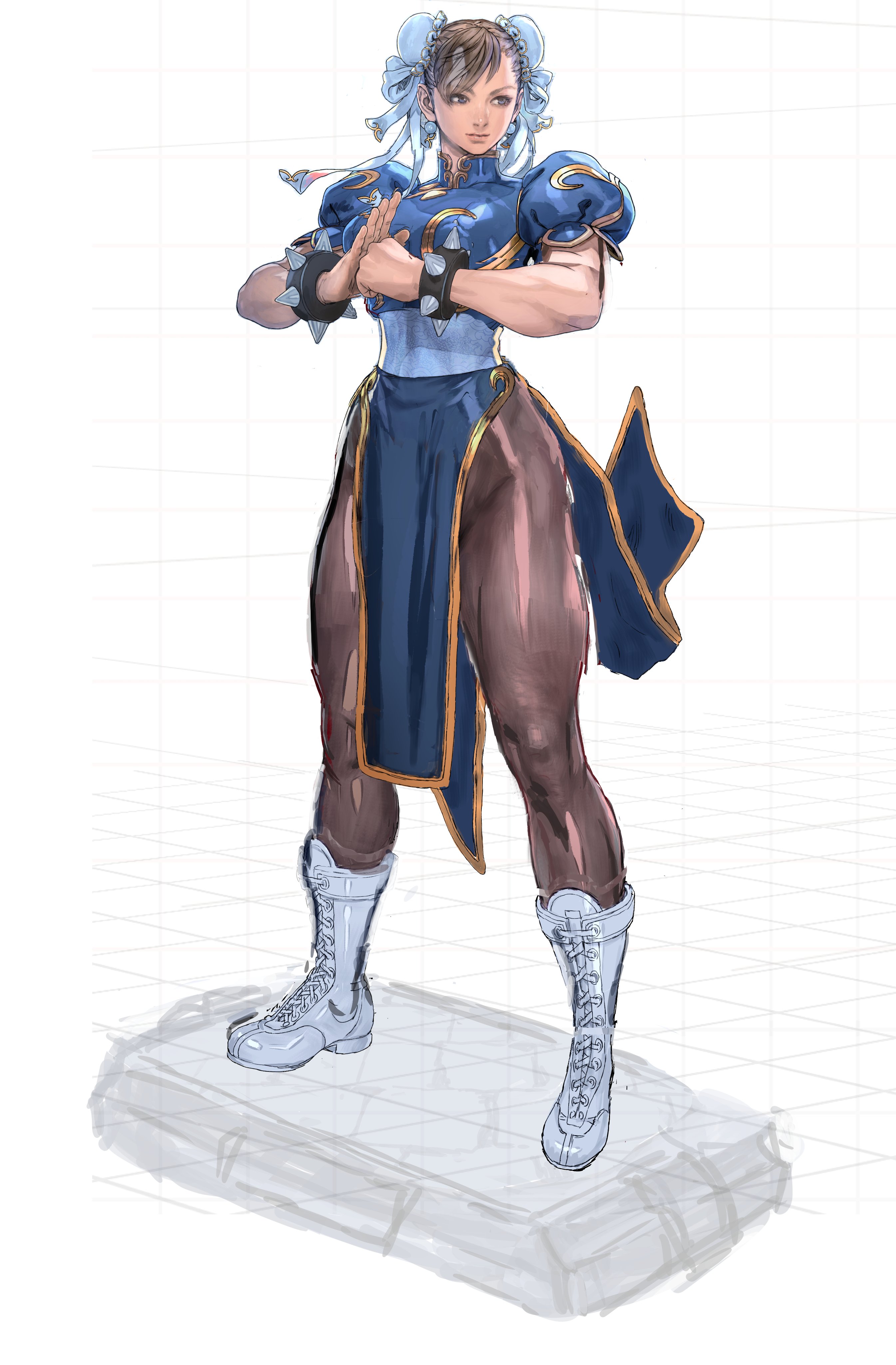 Safebooru - 1girl absurdres bracelet brown eyes brown hair bun cover china dress chinese clothes ...