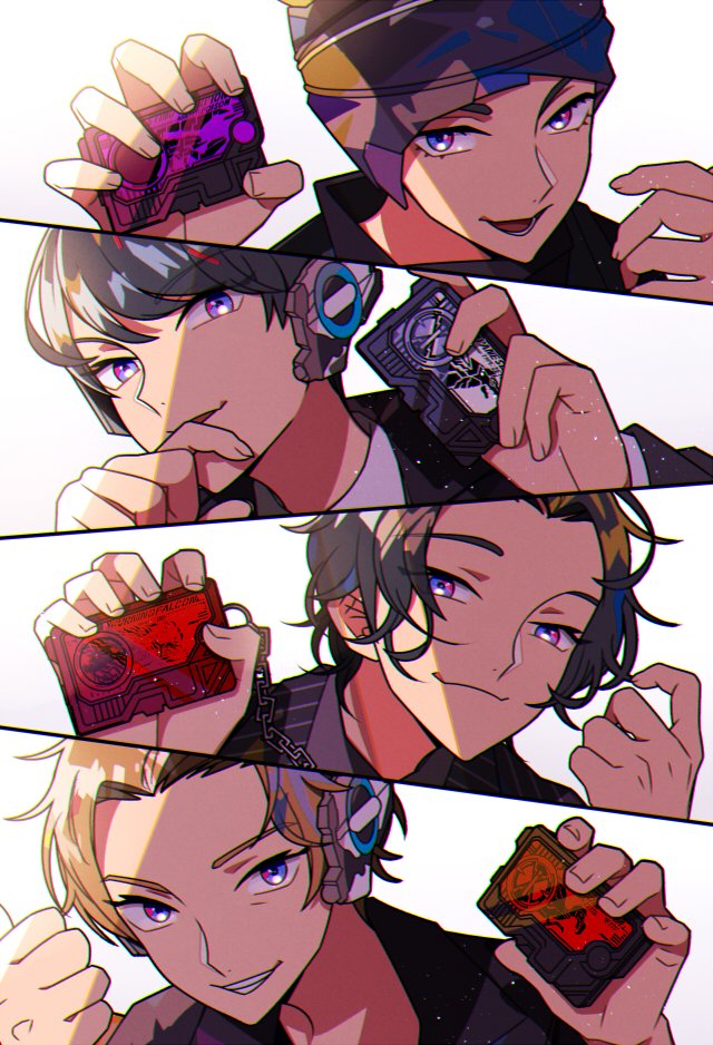Safebooru - 4boys android black hair black jacket blonde hair blue eyes ...