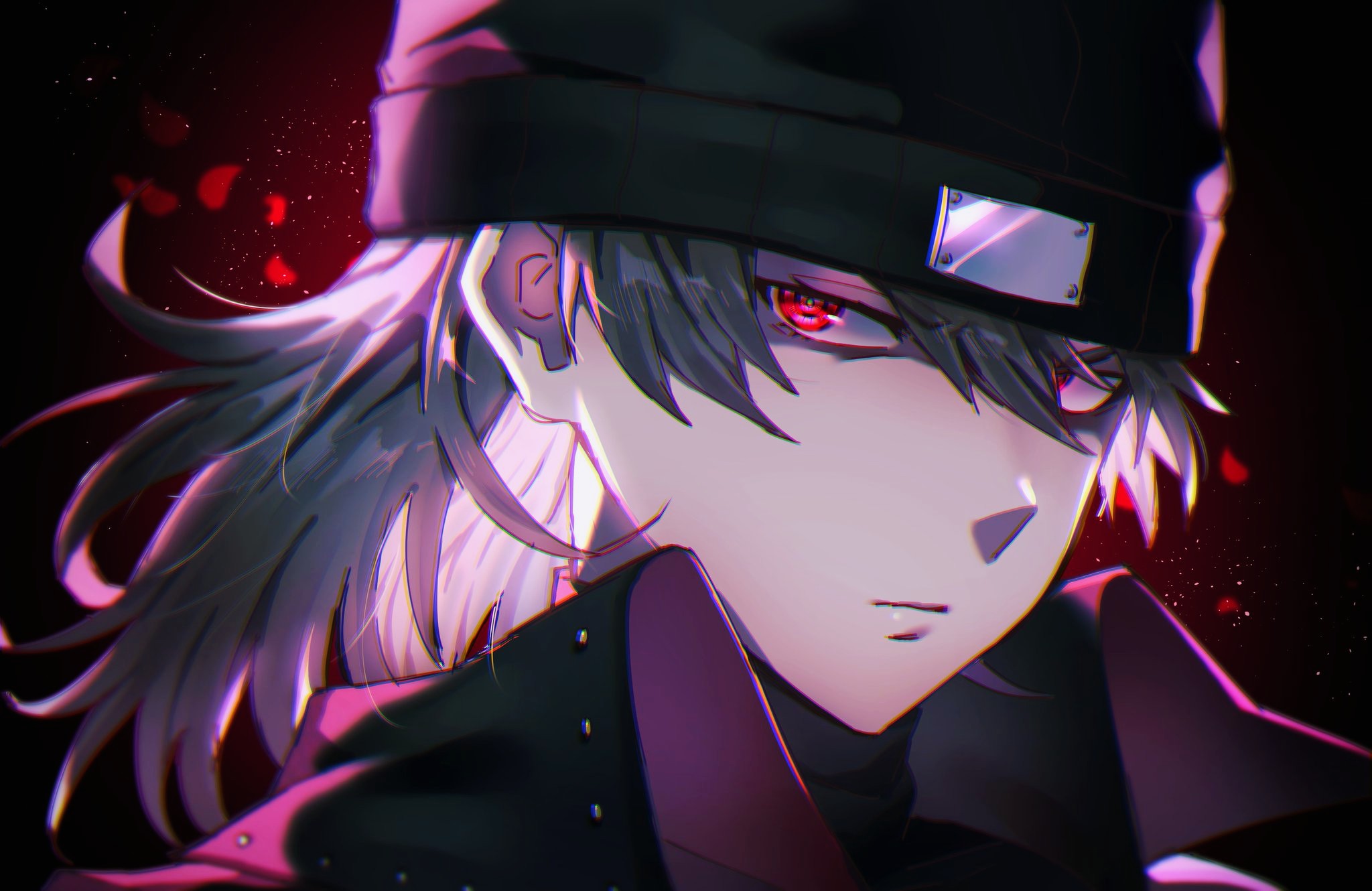 Safebooru - 1boy aragaki shinjirou beanie black hat black sweater brown hair closed mouth coat ...