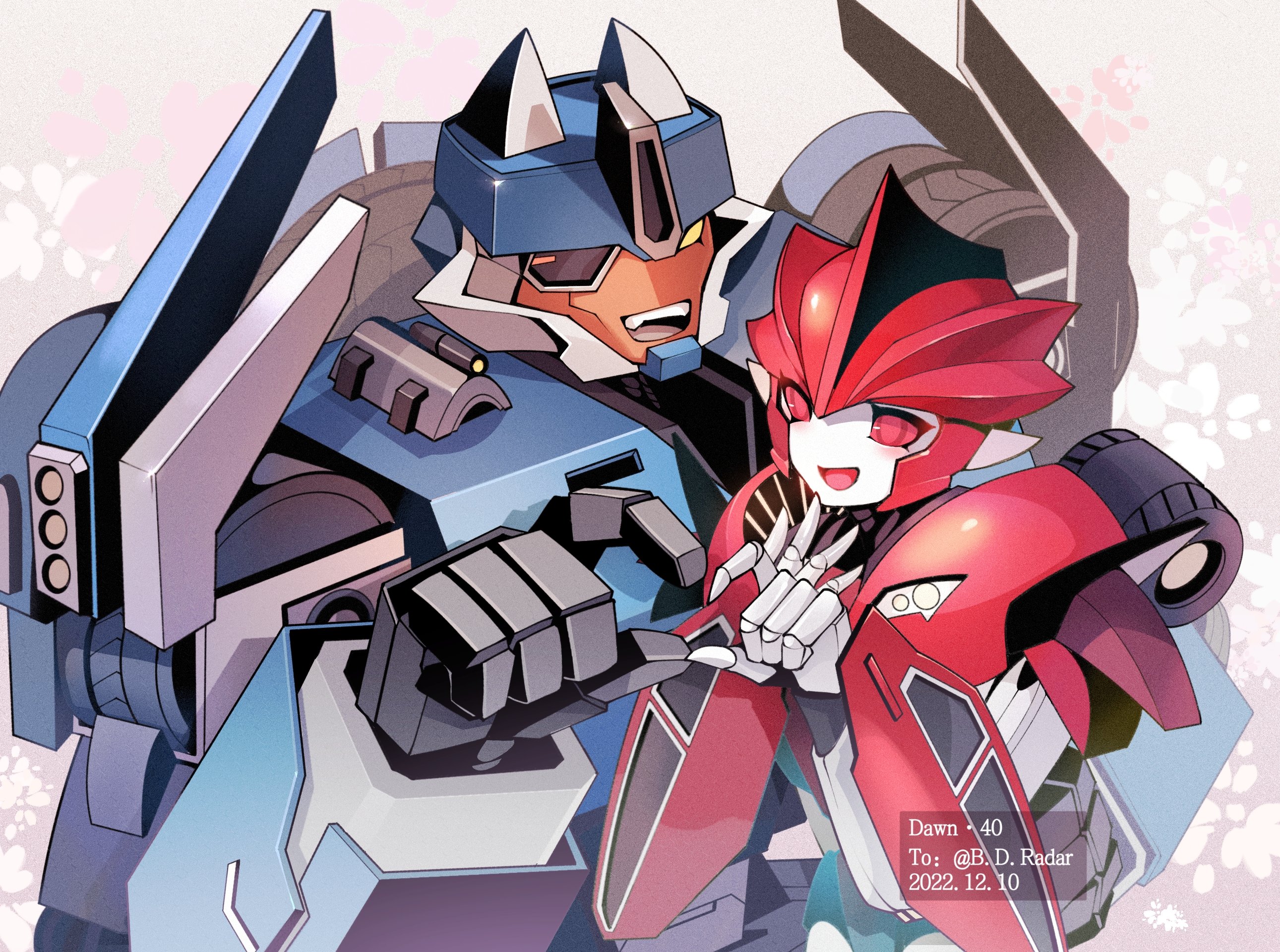 Safebooru - 4-finger heart hands animal ears artist name azuredawn40 ...