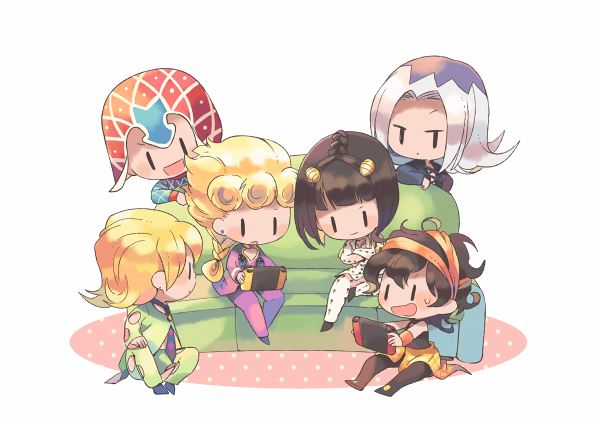 Safebooru - 6+boys black hair blonde hair blush stickers braid bruno ...
