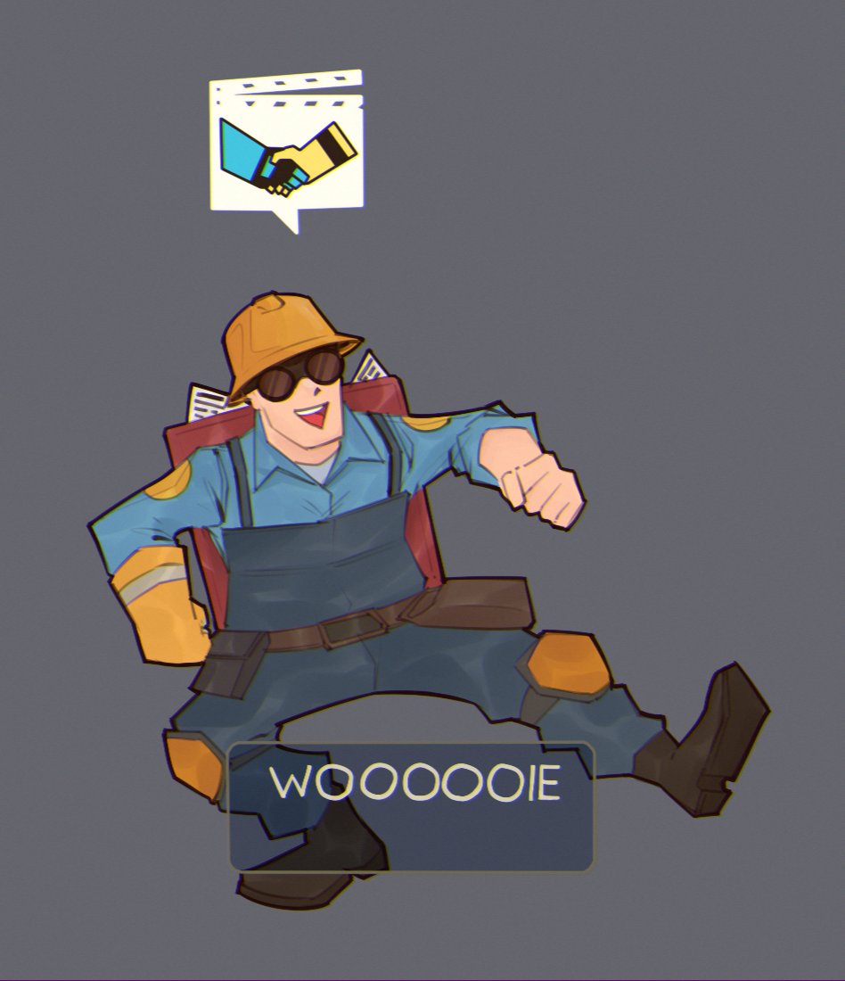 Safebooru - 1boy :d belt belt buckle black footwear blu engineer (tf2 ...