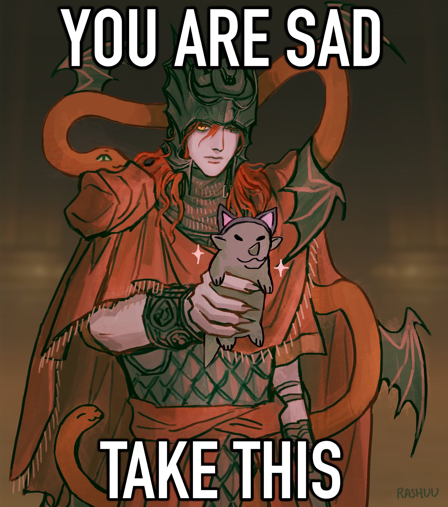 Safebooru - 1boy :3 ^ ^ animal ears arm up armor bat wings bracelet ...