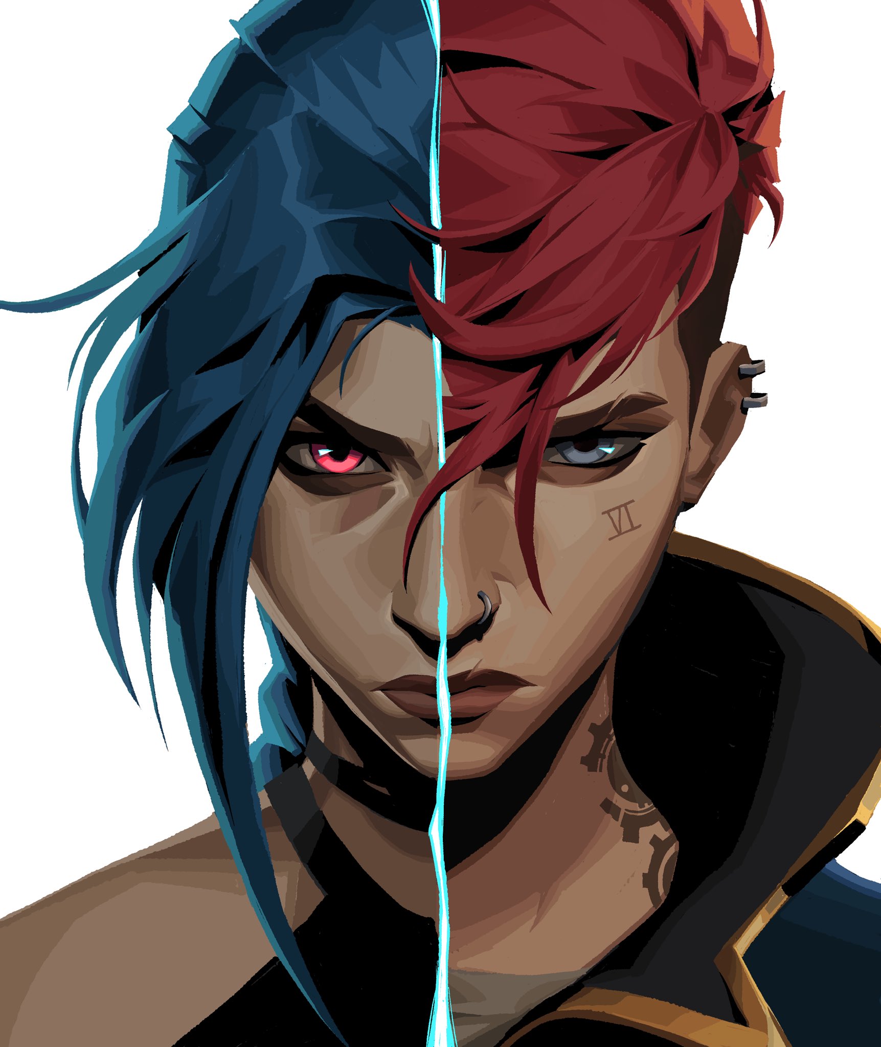 Safebooru - 2girls arcane: league of legends arcane jinx arcane vi blue ...