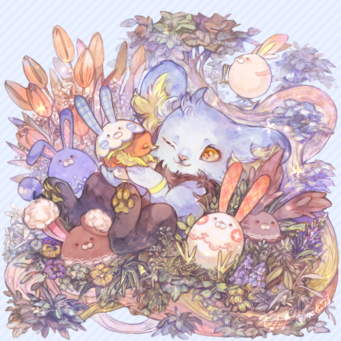 Safebooru - animal ear fluff animal focus azumarill buneary bunnelby ...