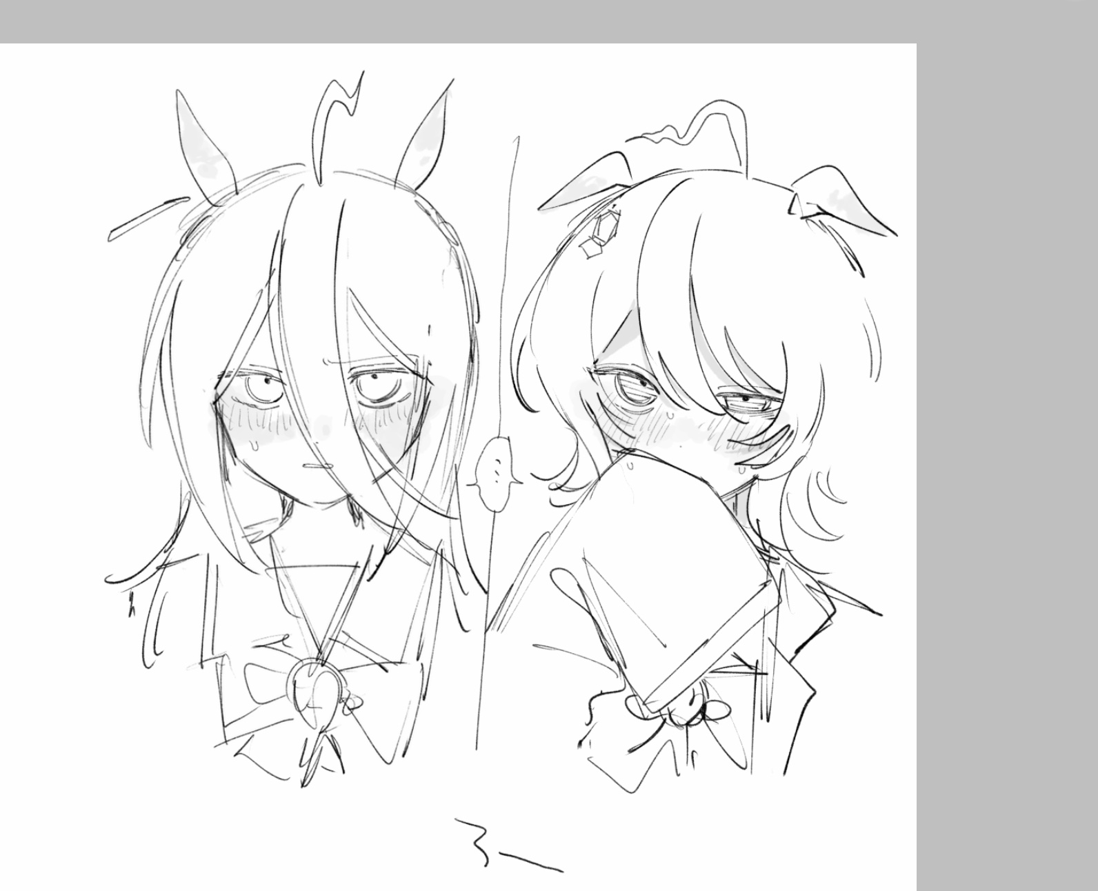 Safebooru - ... 2girls agnes tachyon (umamusume) ahoge animal ears blush bow bowtie chemical ...