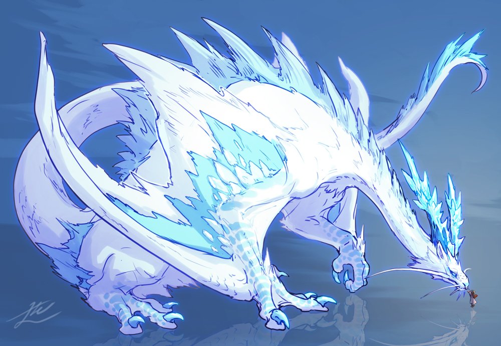 Safebooru - 1girl animal focus blue background blue eyes blue horns ...