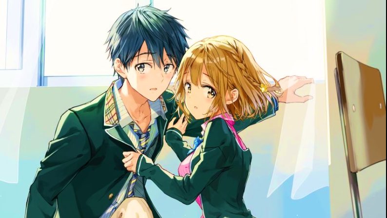 Safebooru - 1boy 1girl couple female koiwai yoshino light brown hair makabe masamune male ...