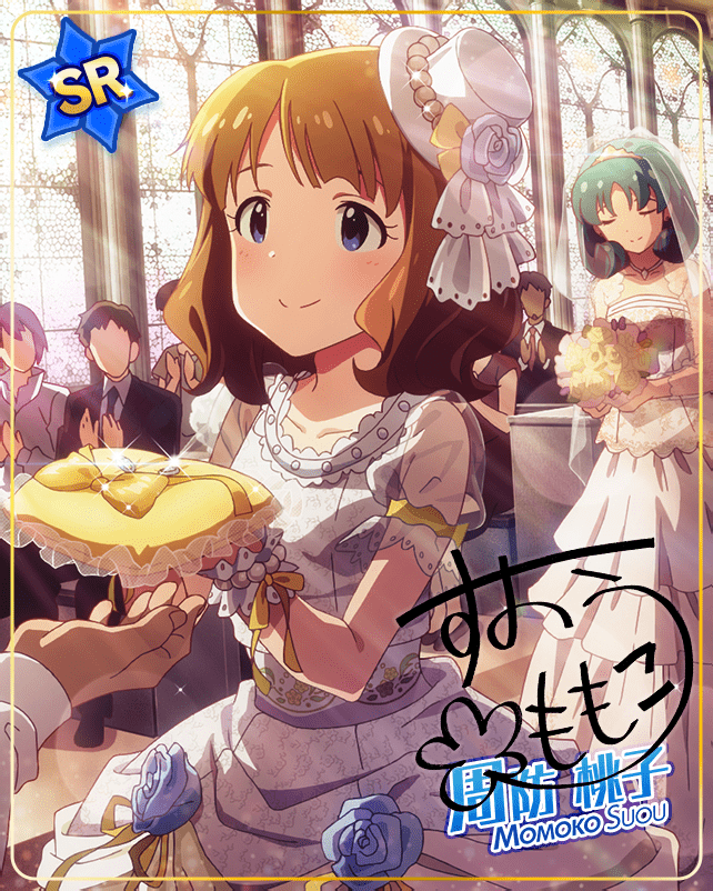 Safebooru - blue eyes blush brown hair character name dress idolmaster million live! theater ...