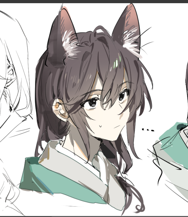 Safebooru - ... 1boy animal ear fluff animal ears black eyes brown hair call of cthulhu cat boy ...