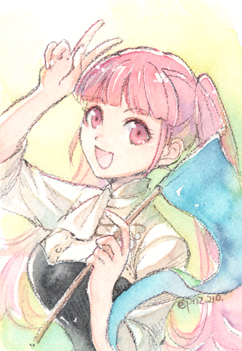 Safebooru - 1girl arm up blue flag blunt bangs fire emblem fire emblem ...