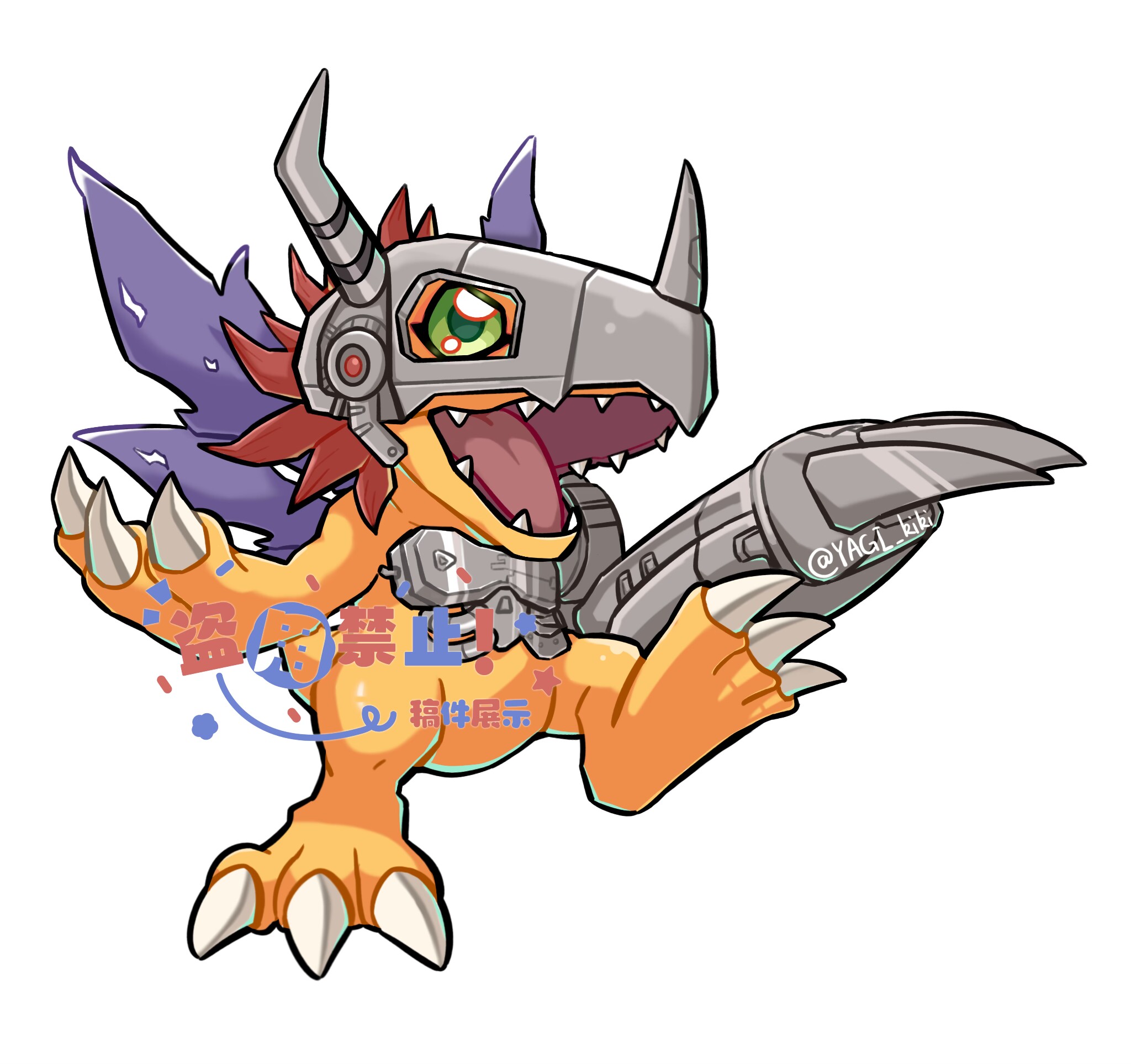 Safebooru - agumon claws colored skin cosplay digimon evolutionary line ...